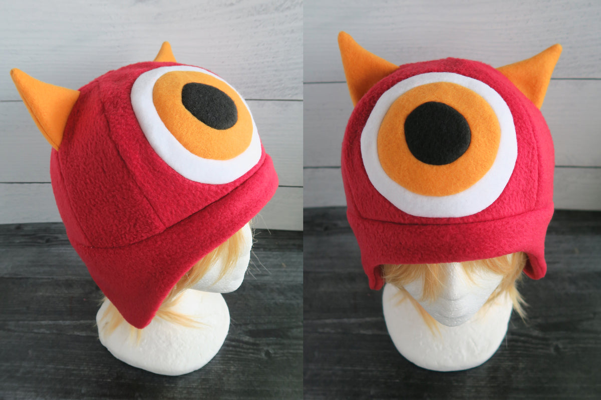 Two Horned Monster Hat - One Eye Monster Horns Fleece Hat – Akiseo